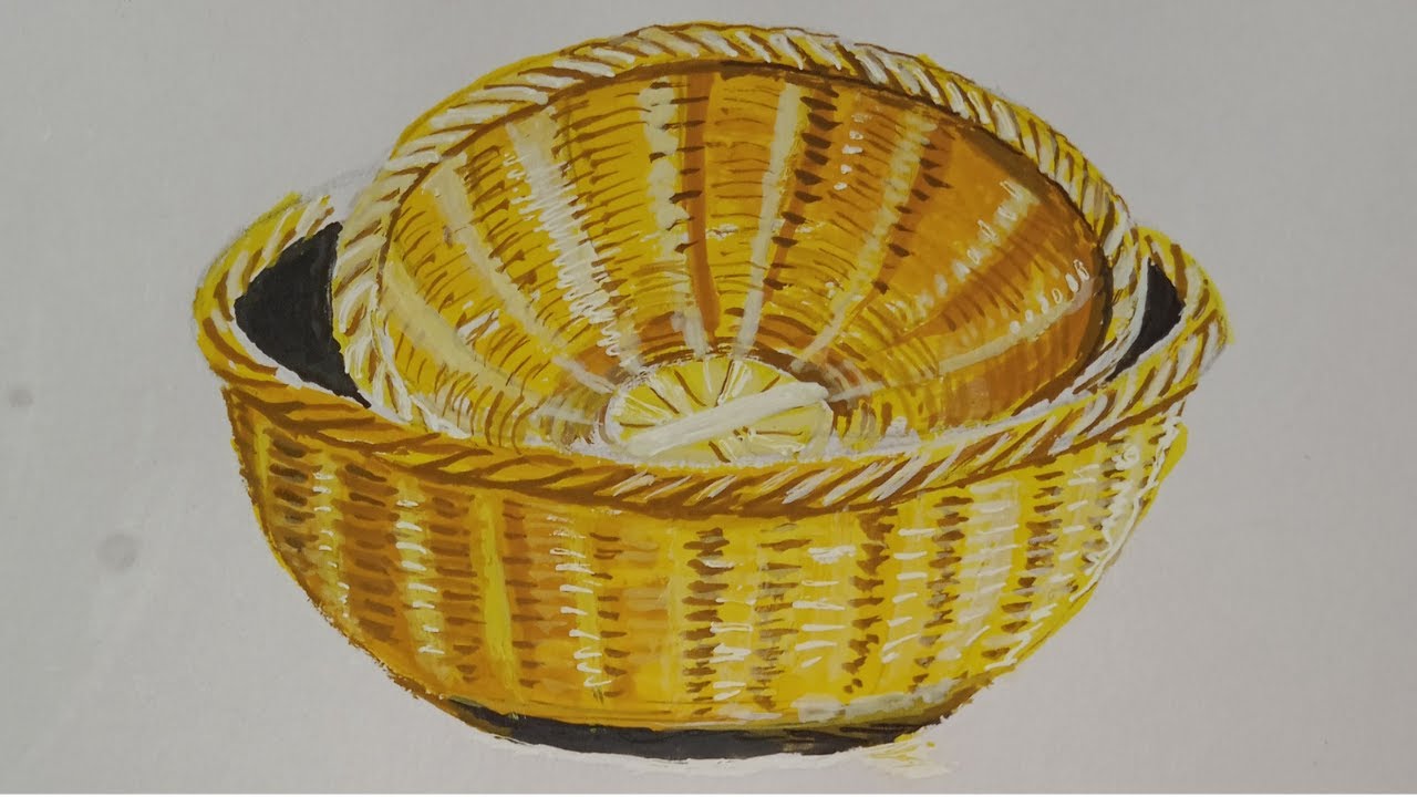 How To Draw Bamboo Baskets # बांस की टोकरी # Baskets # Bamboo Craft ...