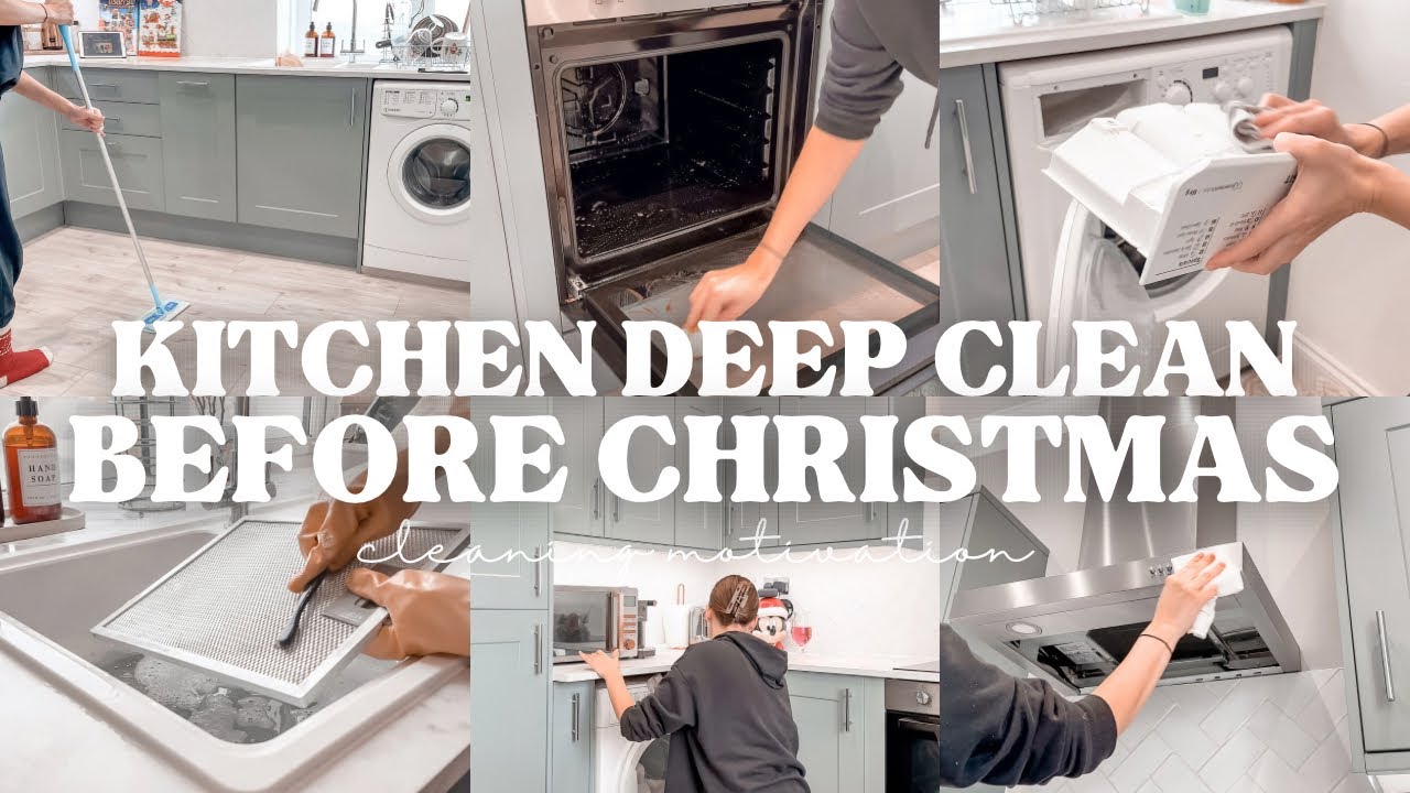 KITCHEN DEEP CLEAN BEFORE CHRISTMAS 🎁cleaning motivation - YouTube