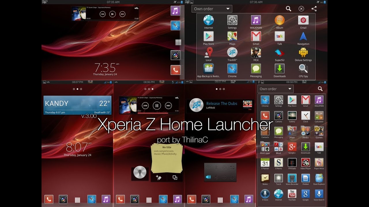 Sony Xperia S | Xperia Z Launcher from JellyBean - YouTube