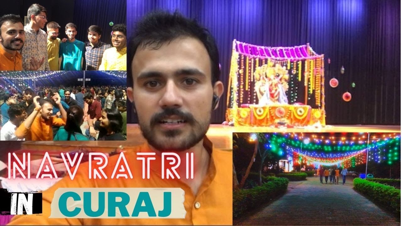 Vlog 11 | Navratri Celebrations In CURAJ | Maa Durga Puja | Dandia & Garba Program - YouTube