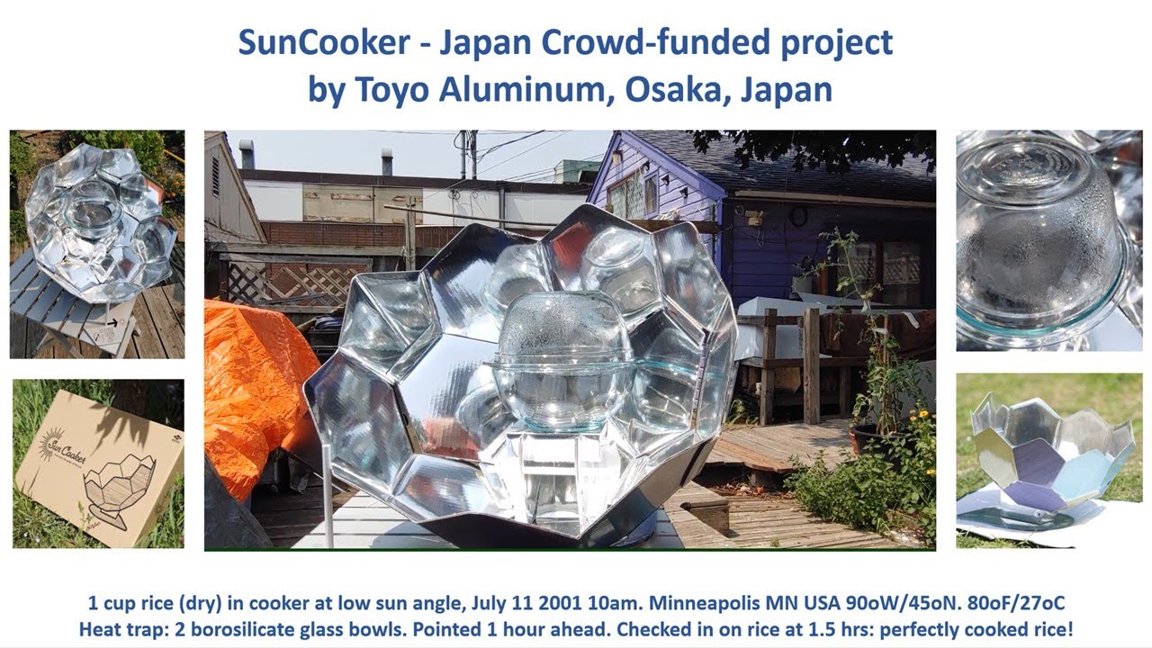 Sun Cooker: Cardboard & Aluminized Mylar from Japan - YouTube