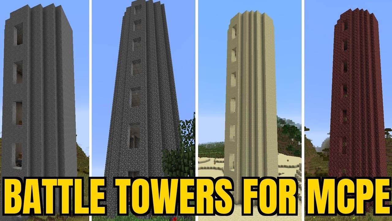 Battle Towers For Minecraft Bedrock Edition | MCPE Mob Tower addon ...