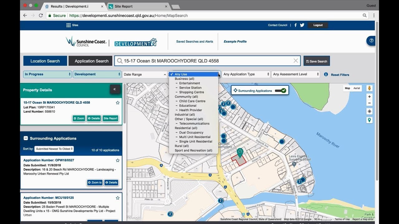 Development.i how to #3 - Finding applications using the map and ...