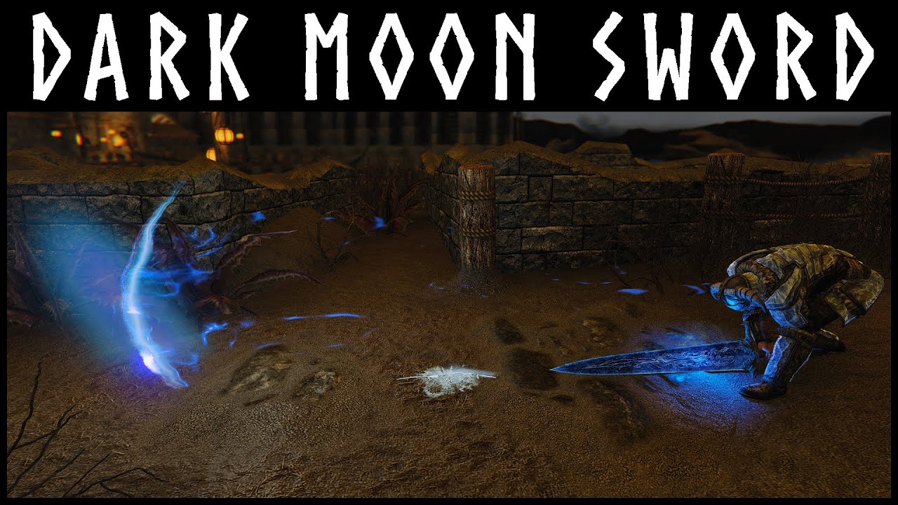 The Dark Moon Sword Bloodskal replacer: Skyrim mod - YouTube