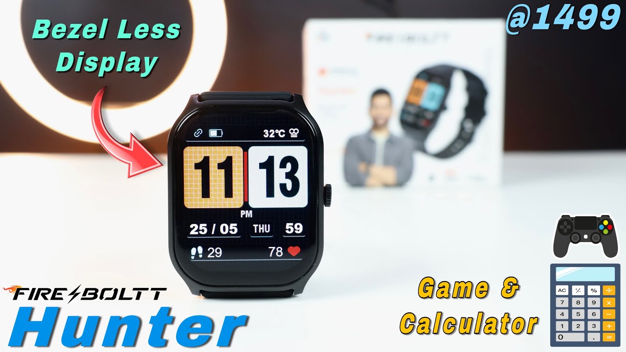 Big Bezel Less Display Smartwatch Under 1500 || Fire Boltt Hunter ...
