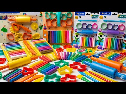 DOMS Modelling Clay Unboxing 🌈 Satisfying ASMR |Rainbow Mixing & Shape Cutting! #clayitra
