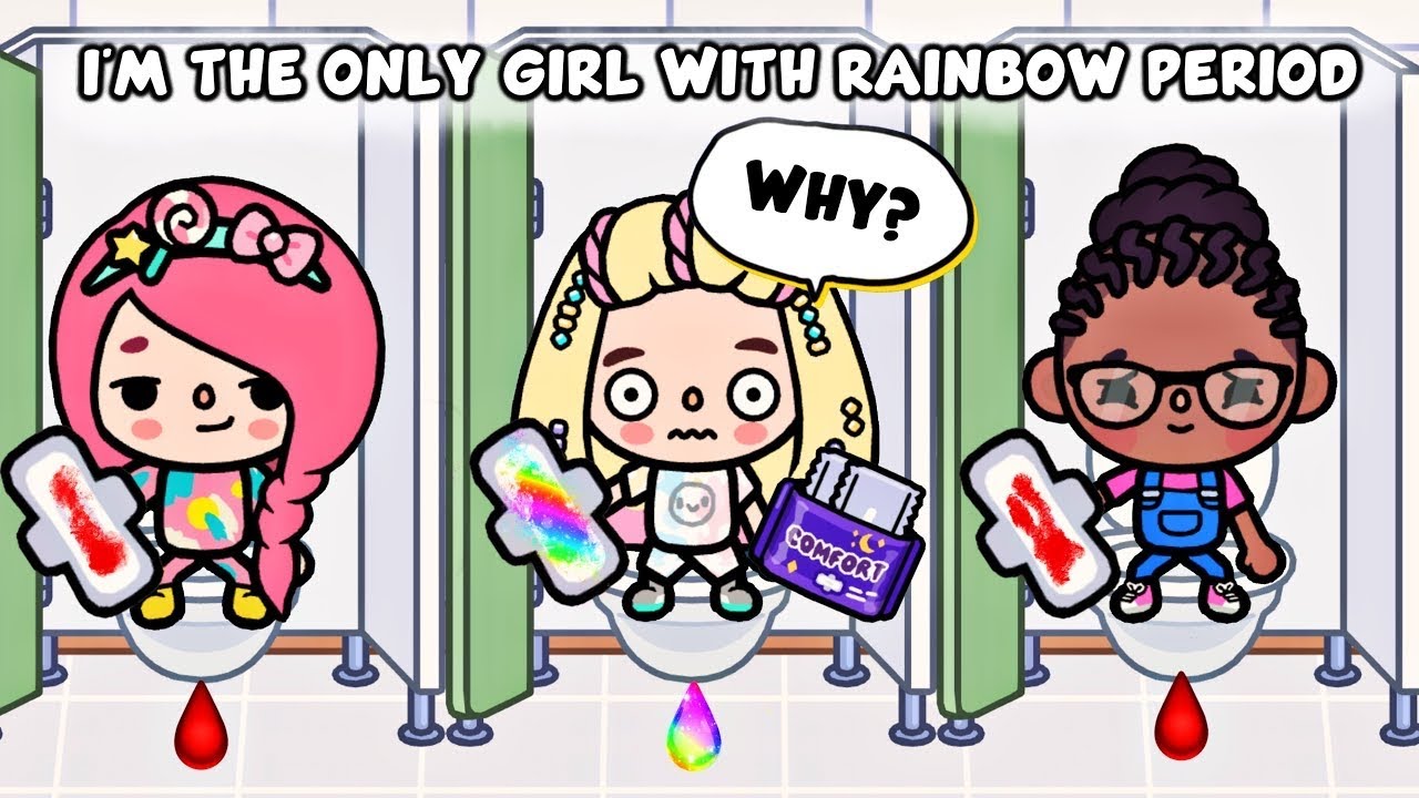 I'm The Only Girl With Rainbow Period | Sad Story | Toca Life Story ...