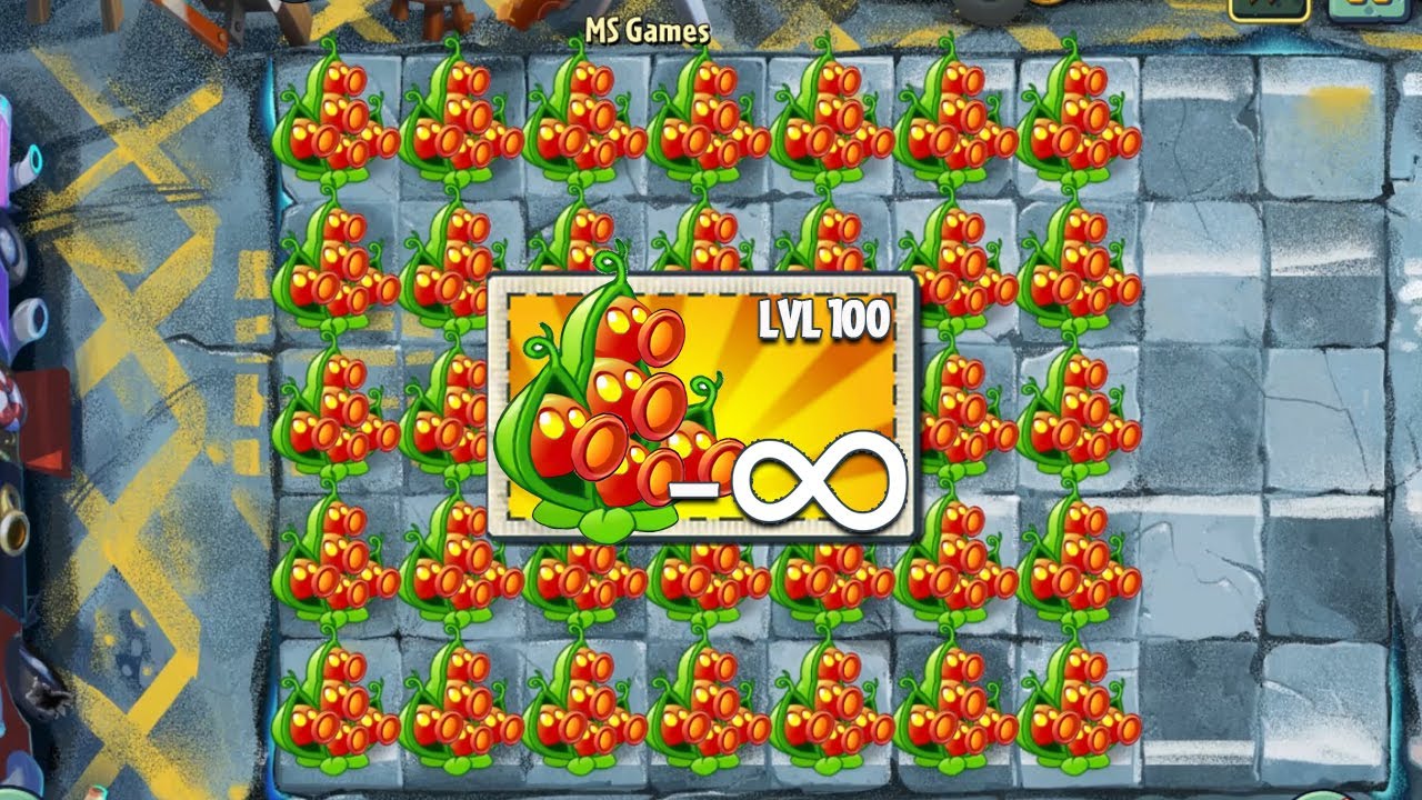 All Plants Level 100 use 1 POWER UP!! Vs ZCorp Consultant Zombies Level ...