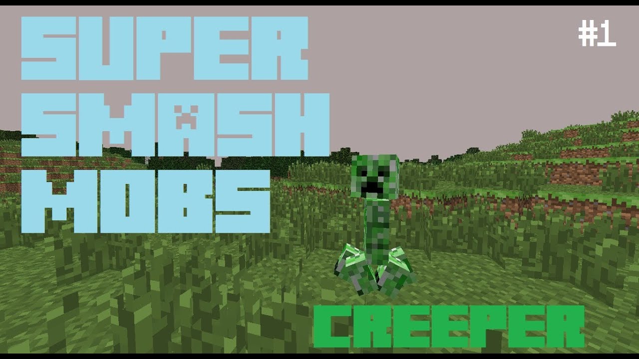 Minecraft - Super Smash Mobs Game 1 - Creeper Gameplay - YouTube