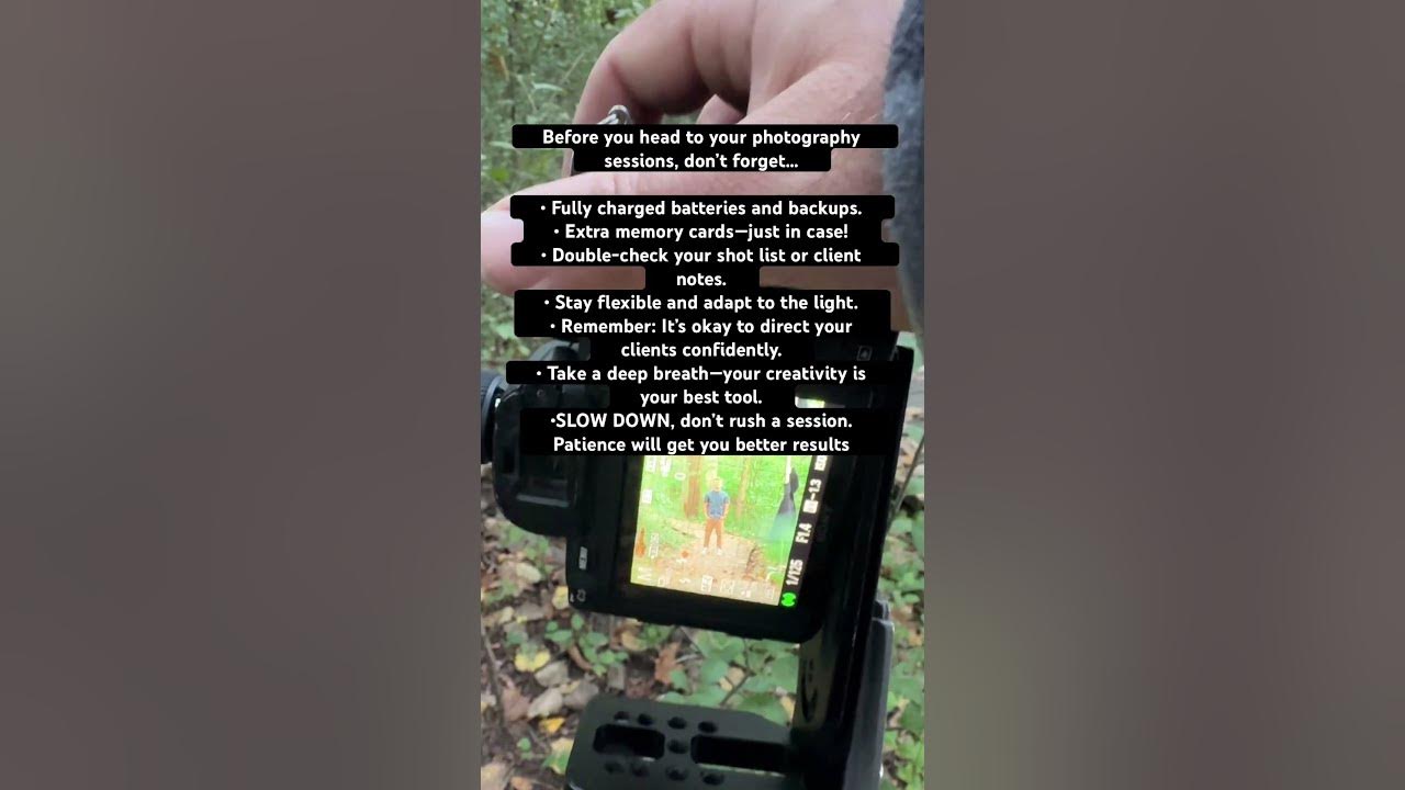 Here are a couple pointers before you head out to your next photography session. # ...