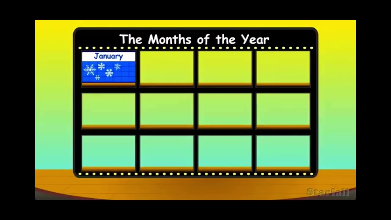 MONTHS OF THE YEAR STARFALL.COM 2022 - YouTube