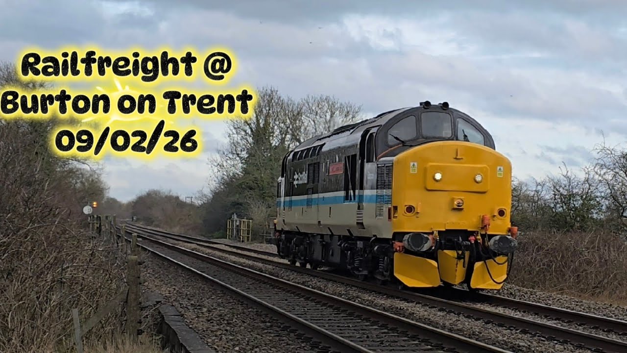 Train spotting at Burton on Trent 09/02/26 - YouTube