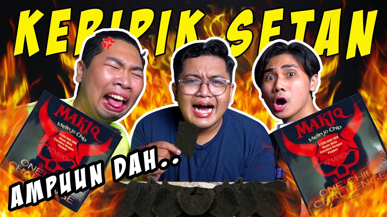 PARAH !! NYOBAIN MAKAN KRIPIK SETAN TERPEDAS !! - YouTube