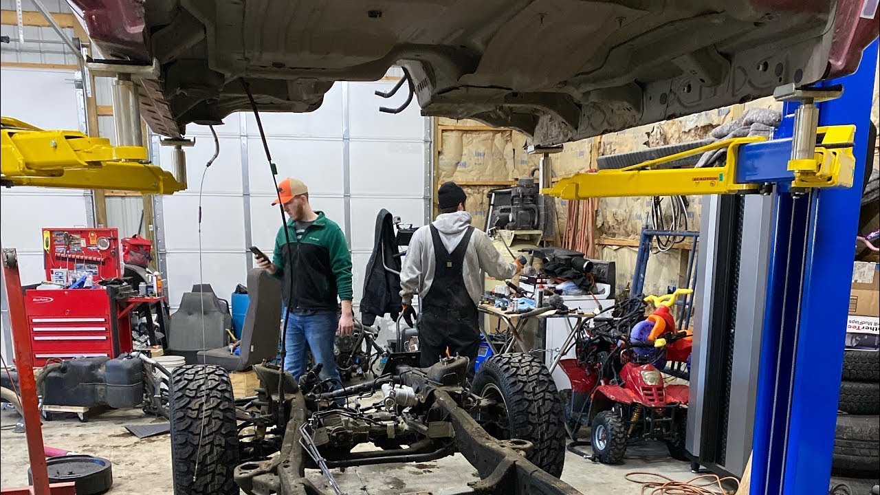 Frame replacement on 2017 chevy LTZ 1500 (part 2) - YouTube