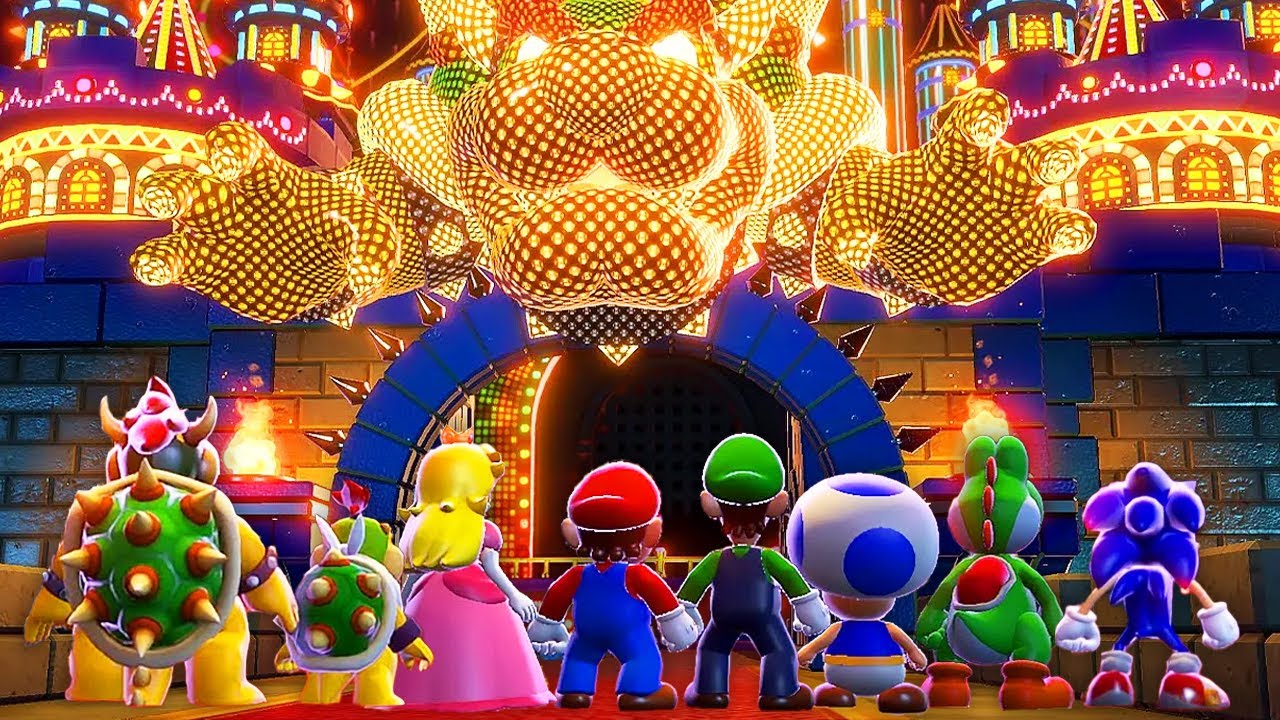 Super Mario 3D World - Final Boss (All Characters) - YouTube