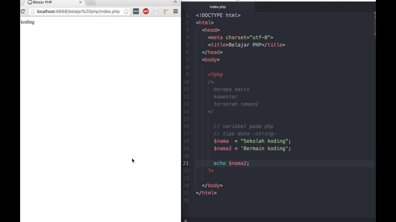 4 tipe data string - YouTube