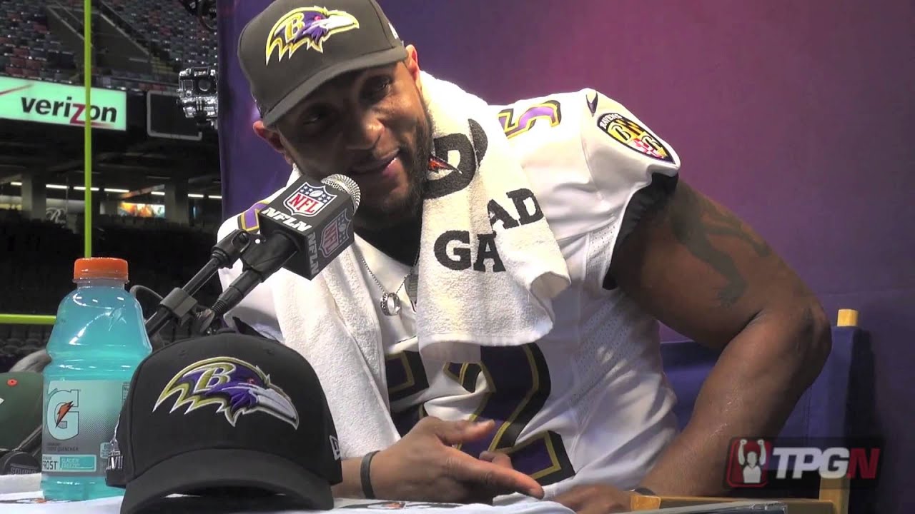 Baltimore Ravens Linebacker Ray Lewis Super Bowl 47 Media Days Press ...