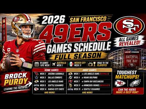 2026 San Francisco 49ers Games Schedule | Full Season Opponents, Dates & Key Matchups
