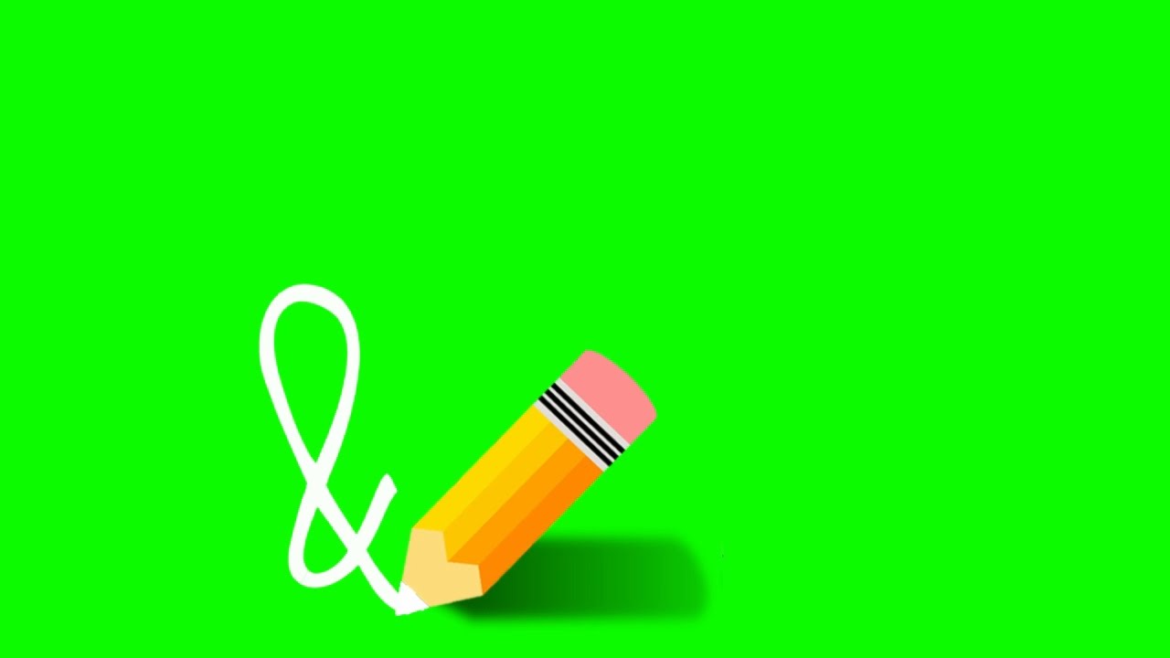 pencil & animation green screen - YouTube
