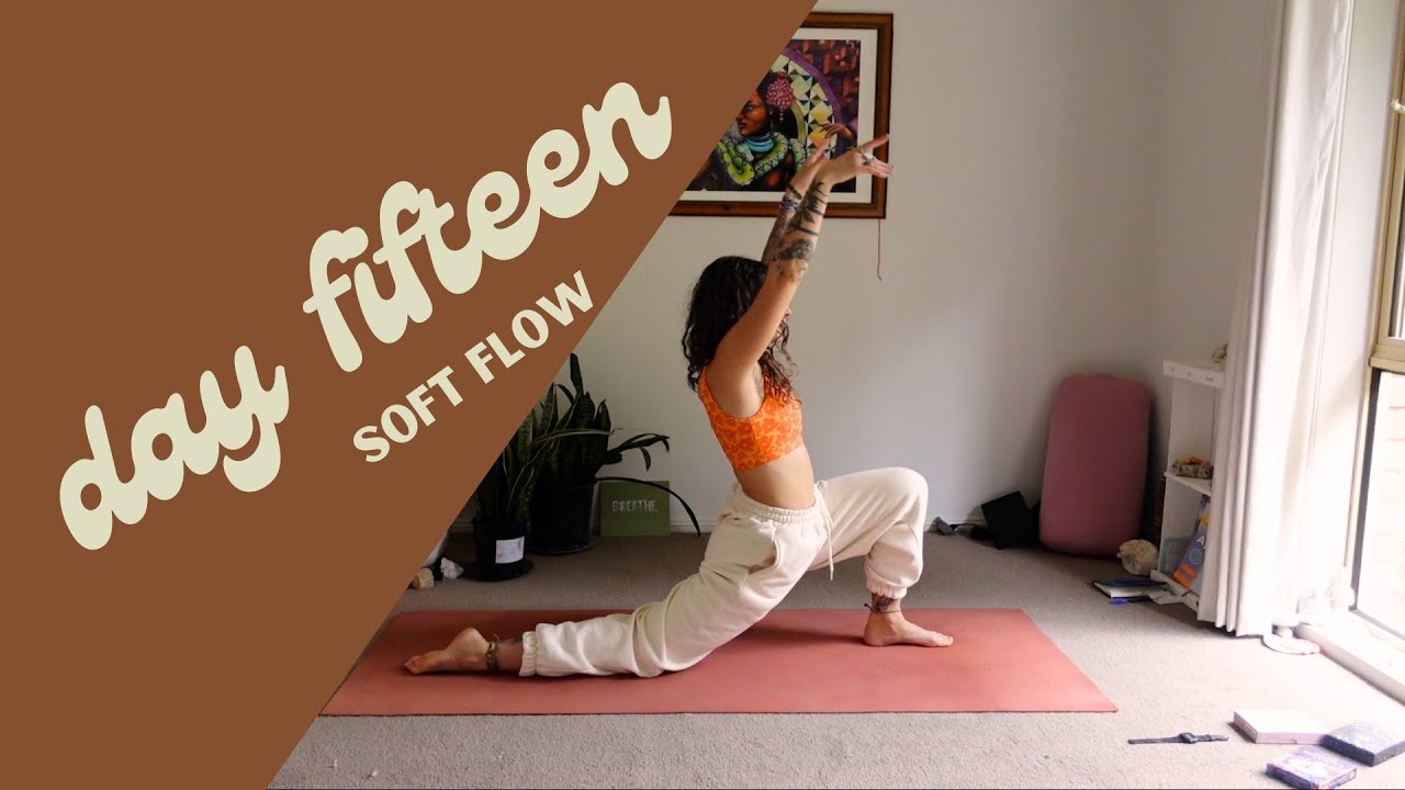 Day 15 - Simple Soft Flow - Card Pull at the end - YouTube