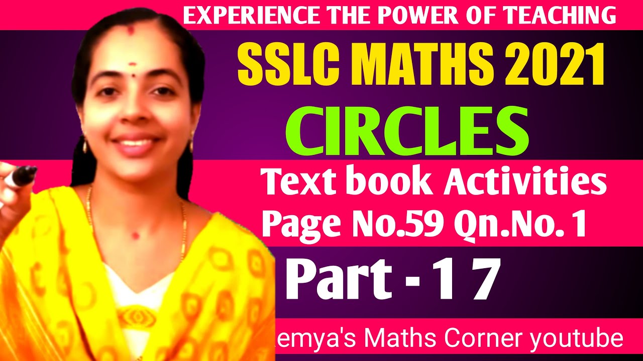 TEXT BOOK QUESTIONS|PAGE 59 QN.1|PART 17|CIRCLES|SSLC MATHS 2021|SCERT ...