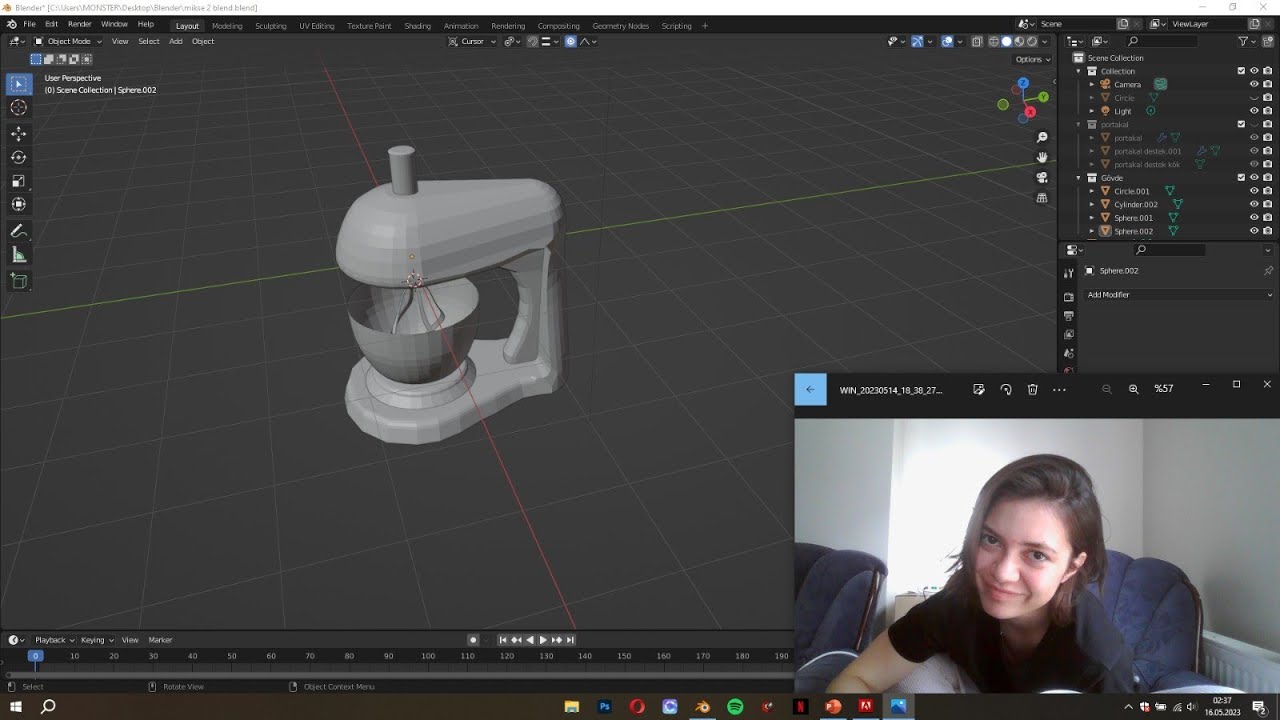 Blender Modelleme Time Lapse - YouTube