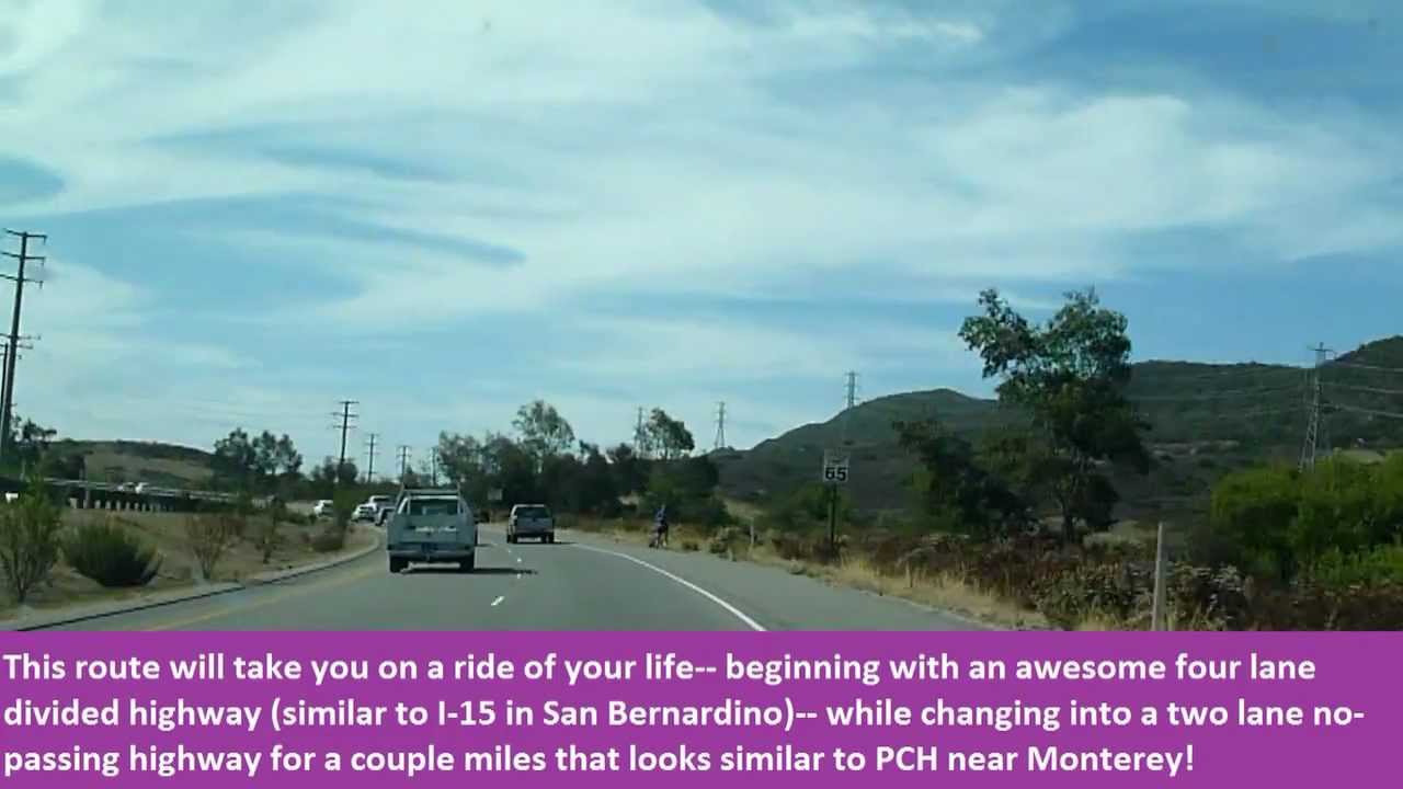 CA-133 from Irvine to Laguna Beach - YouTube