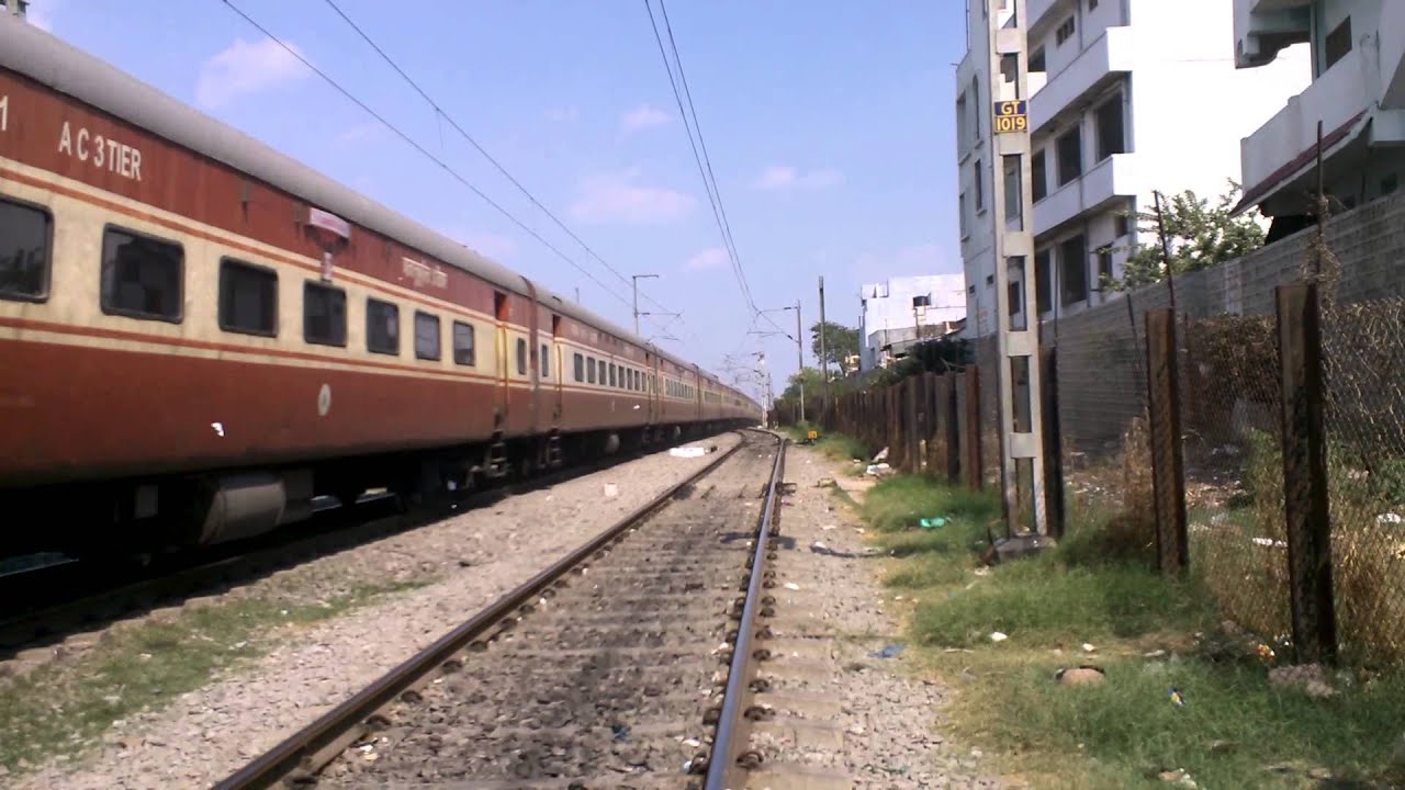 12438 Secunderabad Rajdhani Express with LGD WAP-7 30312 - YouTube