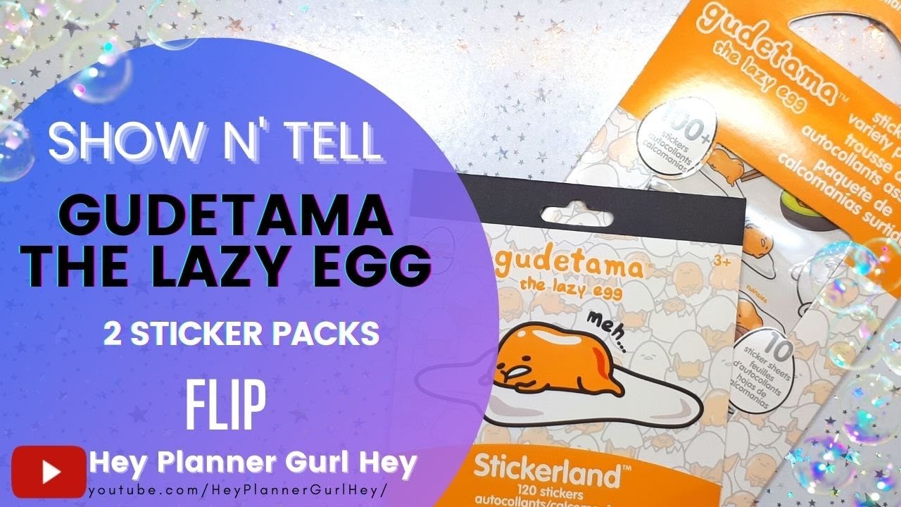 💜 Gudetama - The Lazy Egg - STICKERS!!!! - YouTube