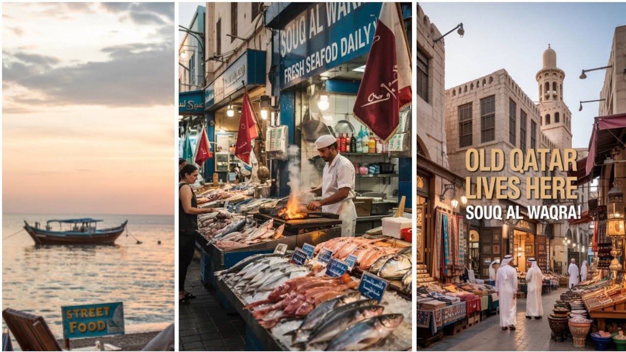 Explore Sukh Al Waqrah Qatar 🇶🇦: Fish, Beach and Old Buildings - YouTube