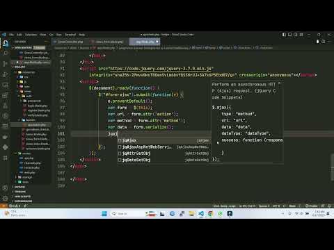 Laravel Basic #18 Cara mudah menggunakan Ajax di Laravel - YouTube