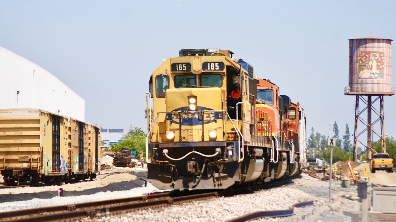 Chasing a Santa Fe GP60 on the Pasadena Subdivision! (BNSF 185, 117, 131) 5/25/2022 - YouTube
