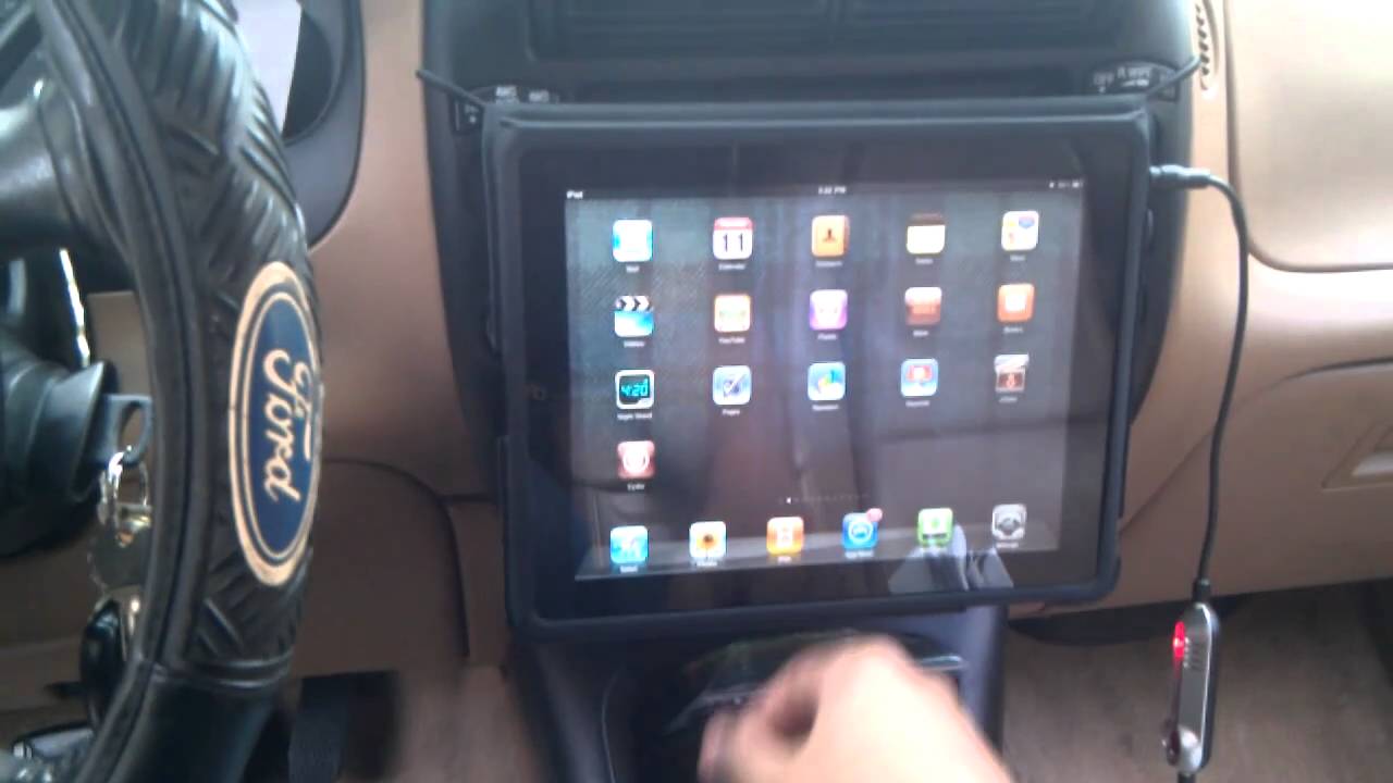 Ipad mount in 1996 ford explorer. - YouTube