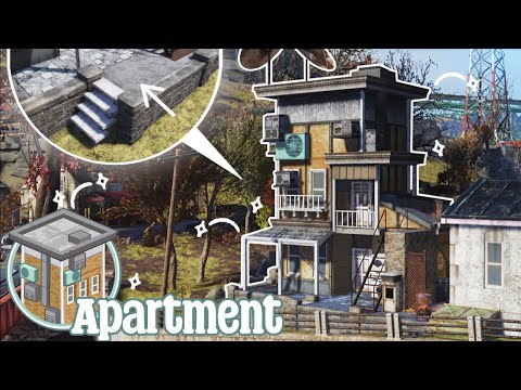 TINY APARTMENT BUILDING in Fallout76 | HOW TO MERGE ROOFS WITH ...