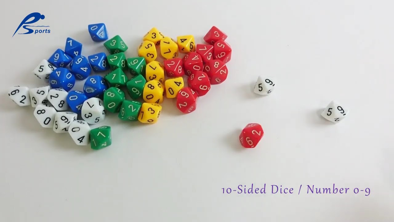 10-Sided Plastic Dice (Number 0-9) - YouTube