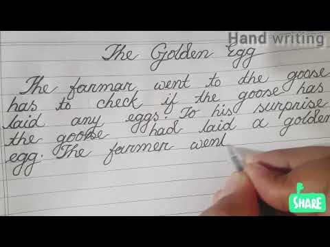 How to improve cursive handwriting.#The golden egg #cursive # ...