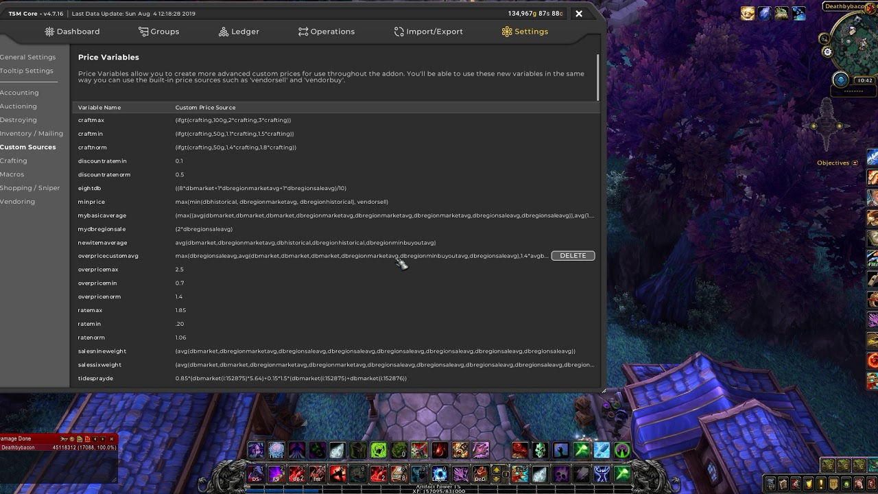 TSM Auctions - Using Custom Price Sources - YouTube