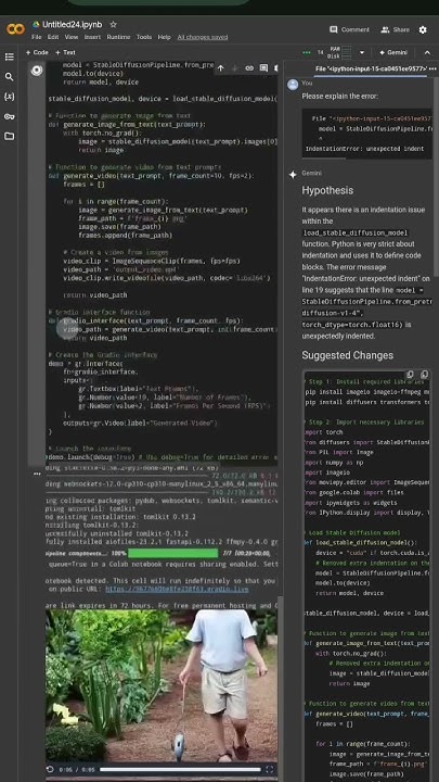 Text-to-video ai model using pre trained models with the help of chatgpt in mobile with Google ...
