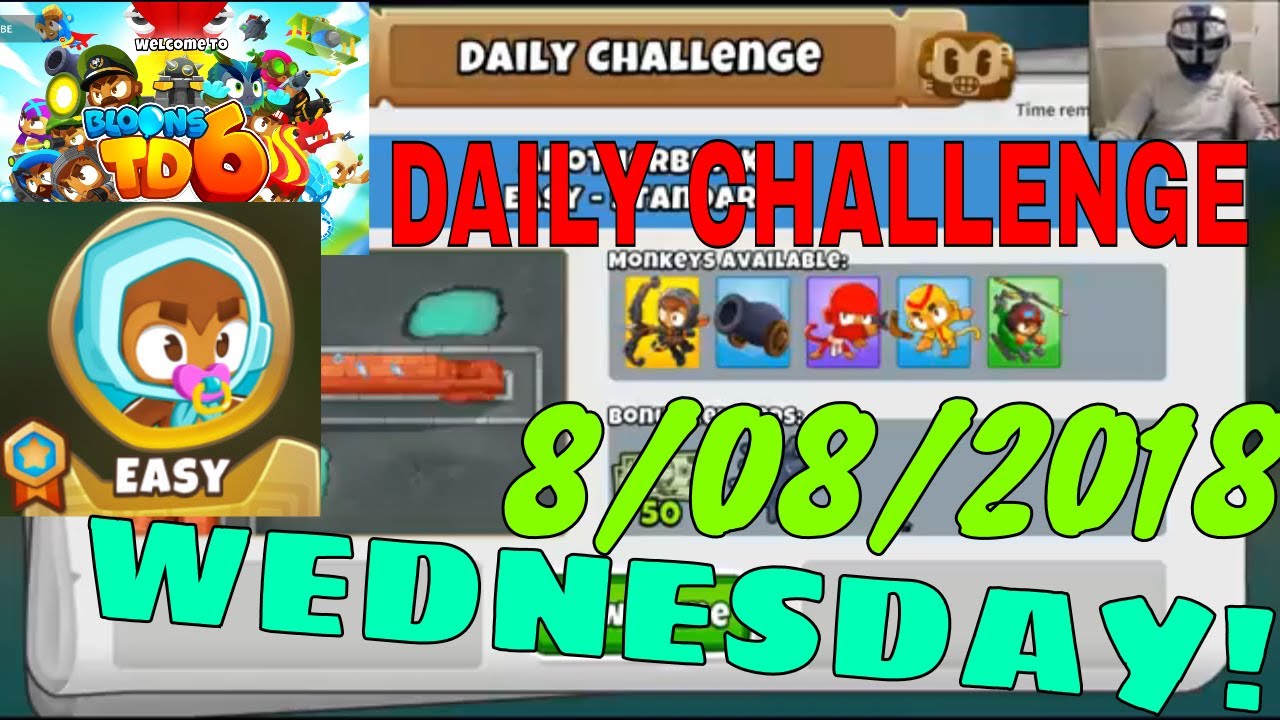 BLOONS TD 6 DAILY CHALLENGE FOR 8/08/2018 WEDNESDAY. ANOTHER BRICK MAP ...