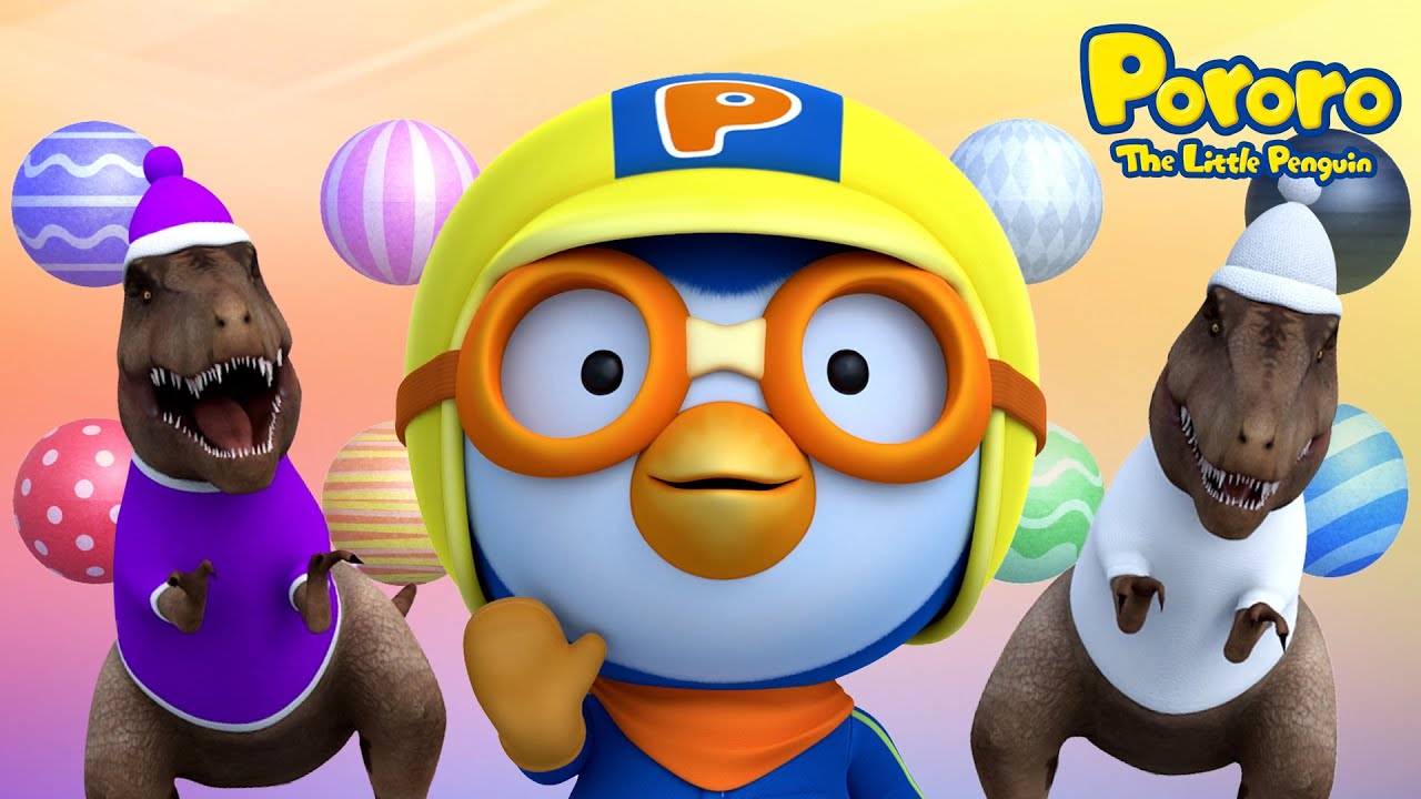 Pororo and 10 Tyranosaurus🦕 | T-REX Color Song | Dinosaurs for Children ...