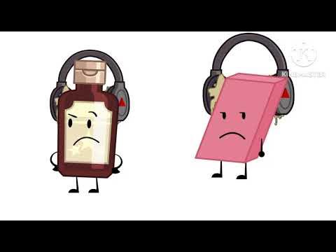 BFDI: Barbecue Sauce and Eraser Wearing Revolutionary Headphones - YouTube