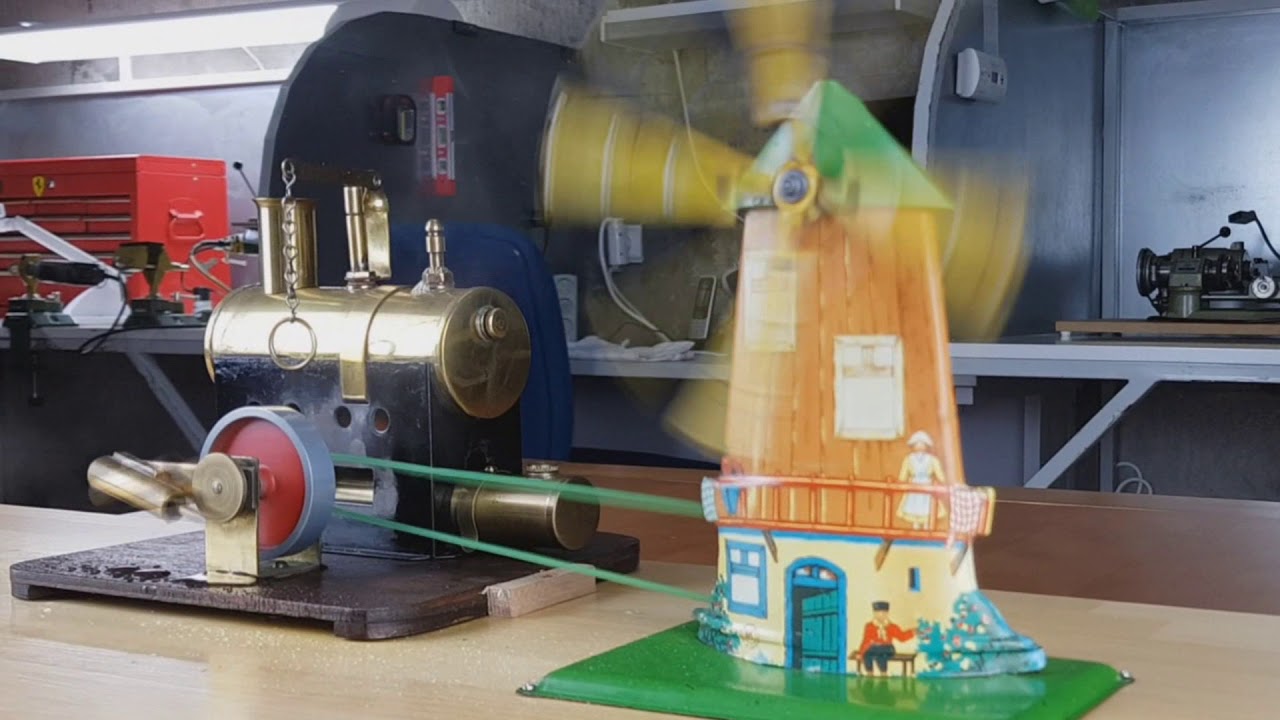 Cyldon 13/1 model steam engine with a Wilhelm Krauss windmill - YouTube