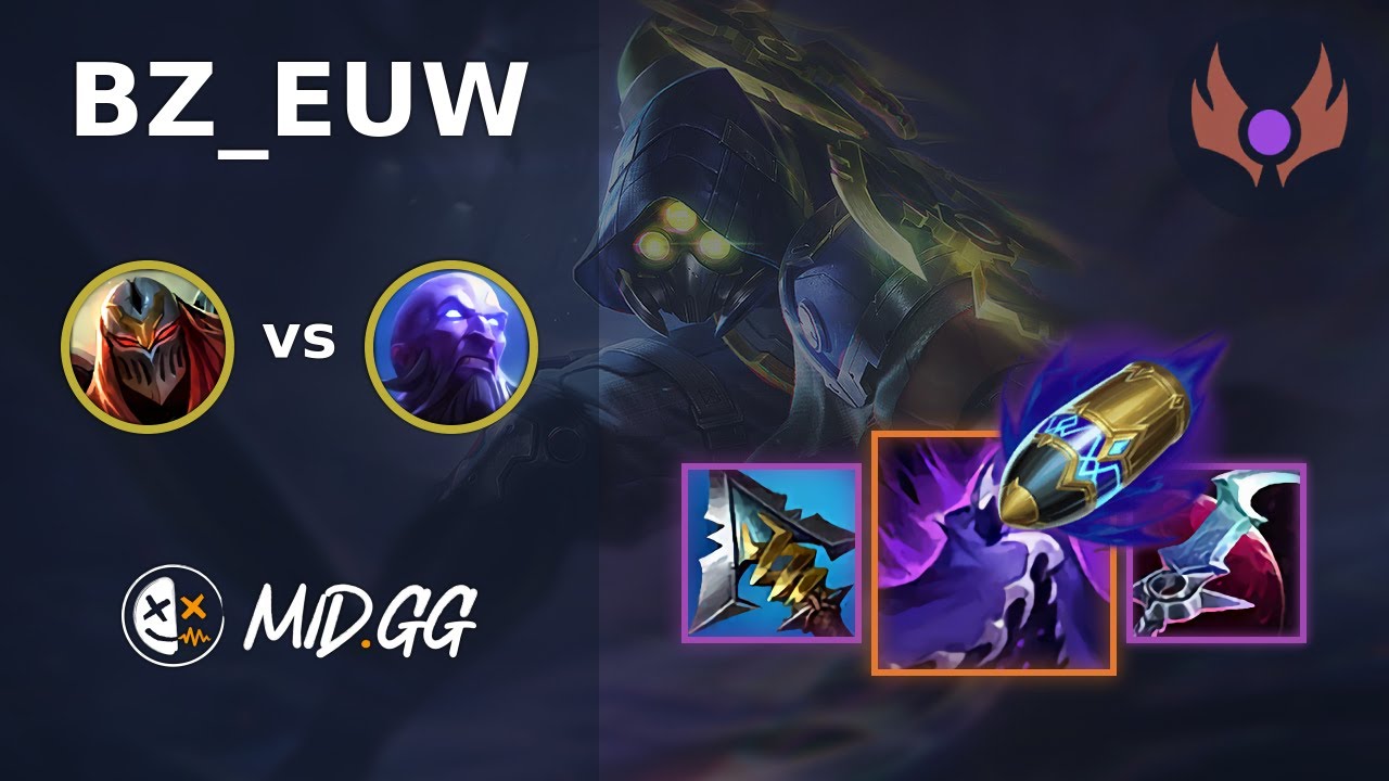 MID.GG: [ BZ_EUW ] Zed MID vs Ryze | EUW MASTER | LOL Season 2025 - YouTube
