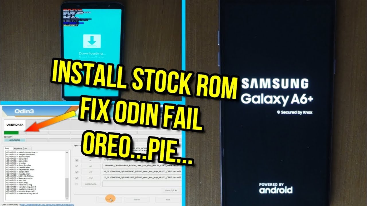 Flash samsung galaxy a6 plus stock rom fix odin fail - YouTube
