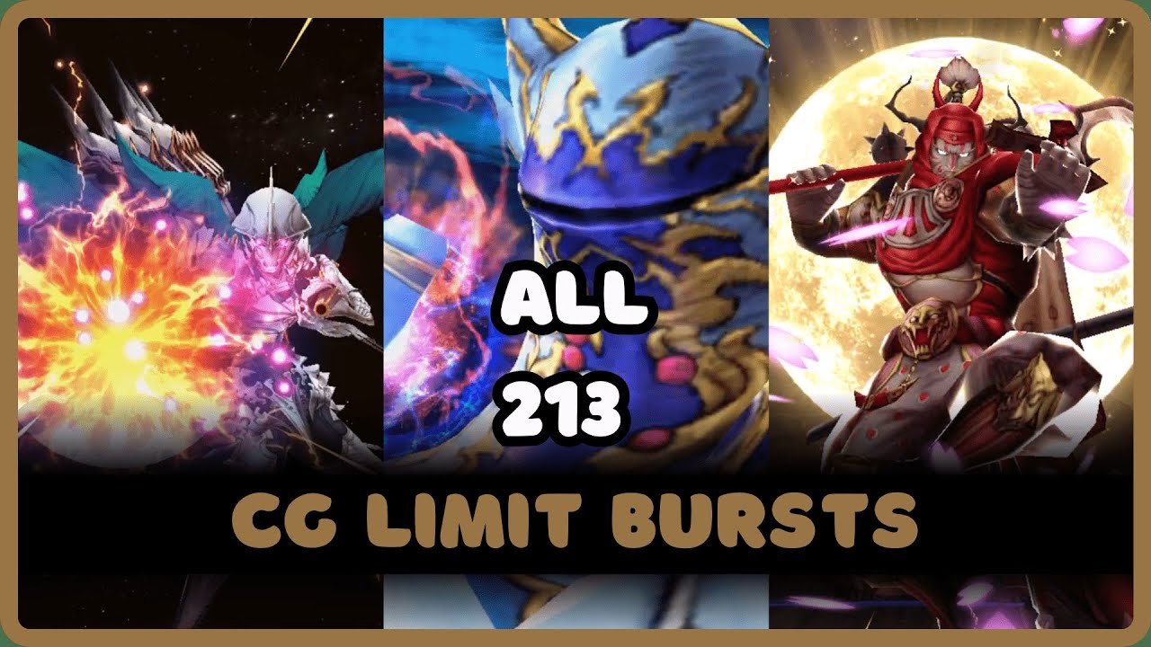 All 213 Characters CG Limit Bursts | War of the Visions: Final Fantasy ...