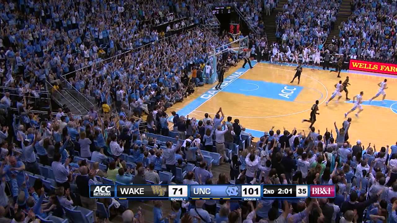 UNC Men's Basketball: Wade Moody Hits Pair of 3s vs. Wake Forest - YouTube