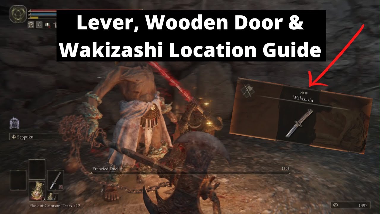 Elden Ring - Gaol Cave Lever, Wooden Door & Wakizashi Location Guide ...
