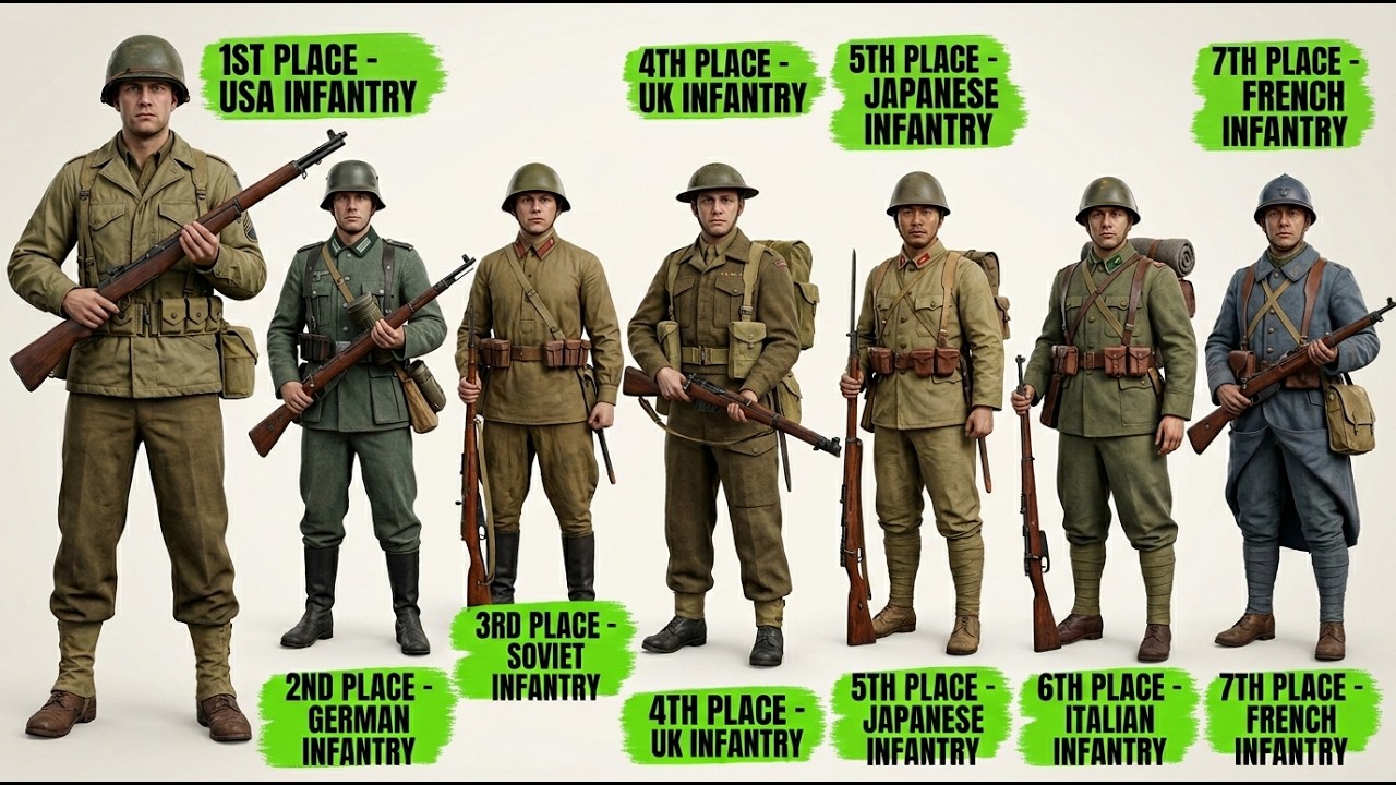 Every World War II Nation’s Infantry Loadout Ranked - YouTube