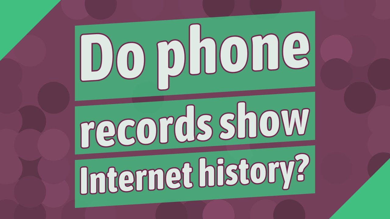 Do phone records show Internet history? - YouTube