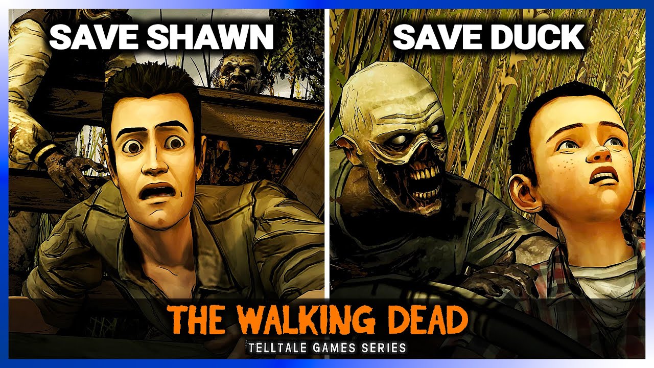 Save Duck vs Save Shawn - All Choices - The Walking Dead Game (4K 60FPS ...